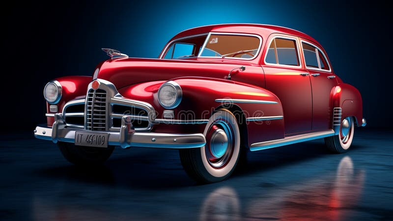 Parked Retro Car Timeless Classic Stock Illustration - Illustration of ...