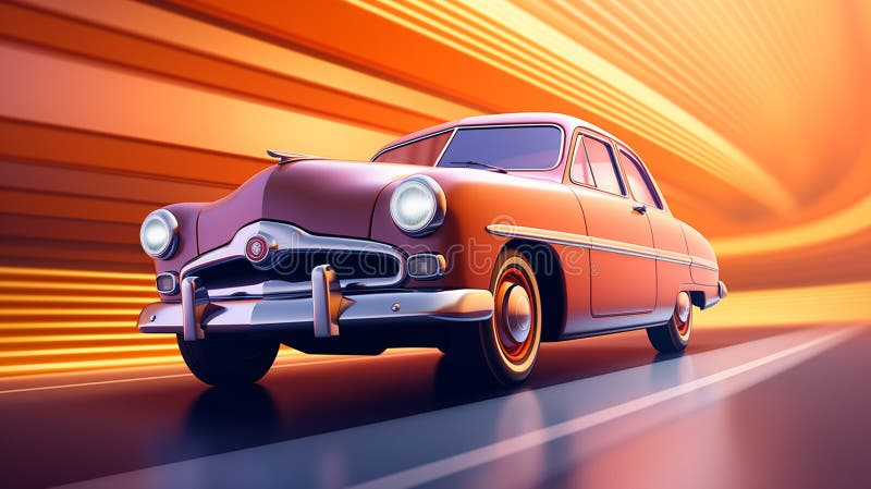 Vintage Cars Engine Bay is a Sight To Behold Stock Illustration ...