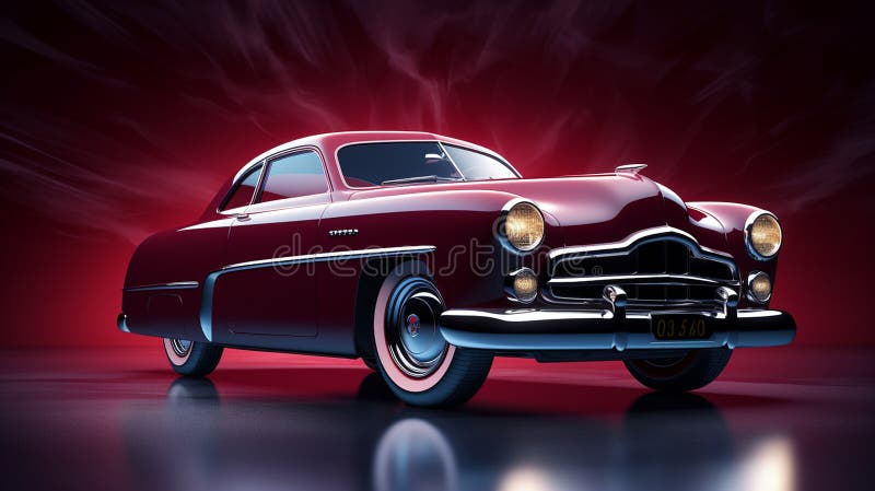 Vintage Cars Engine Bay Sparkling Clean Stock Illustration ...