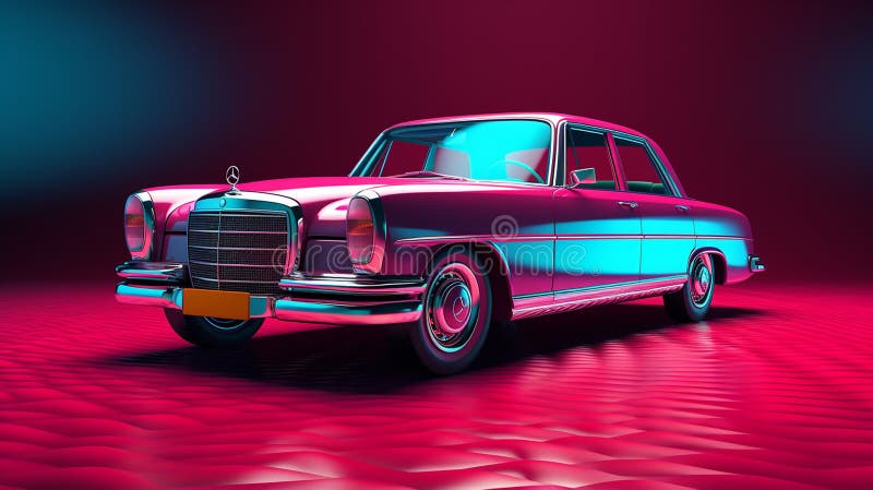 Vintage Cars Engine Bay a Work of Art Stock Illustration - Illustration ...