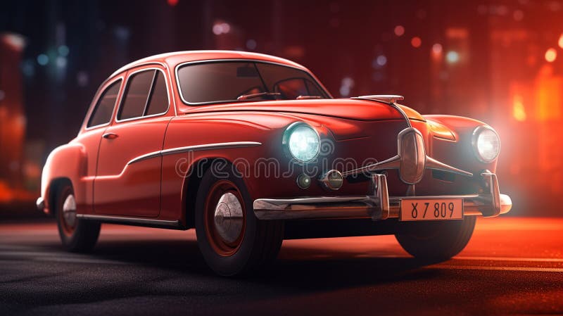 Vintage Cars Engine Bay a Work of Art Stock Illustration - Illustration ...