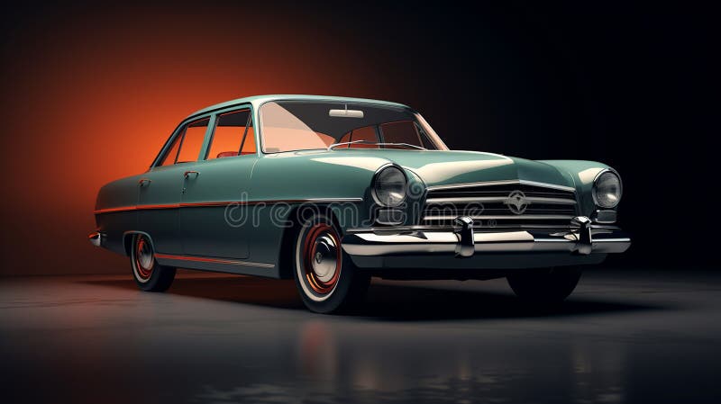 Vintage Cars Engine Bay a Work of Art Stock Illustration - Illustration ...