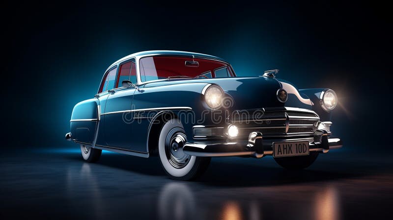 Vintage Cars Engine Bay a Work of Art Stock Illustration - Illustration ...