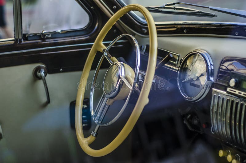 Vintage Cars and Their Elements Stock Image - Image of power, metallic ...