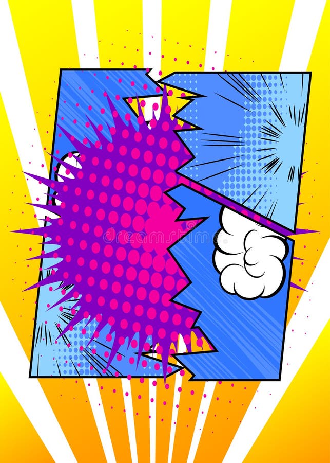 Vintage Cartoon Backgrounds, Comic Book Backdrop. Retro Vector Comics ...