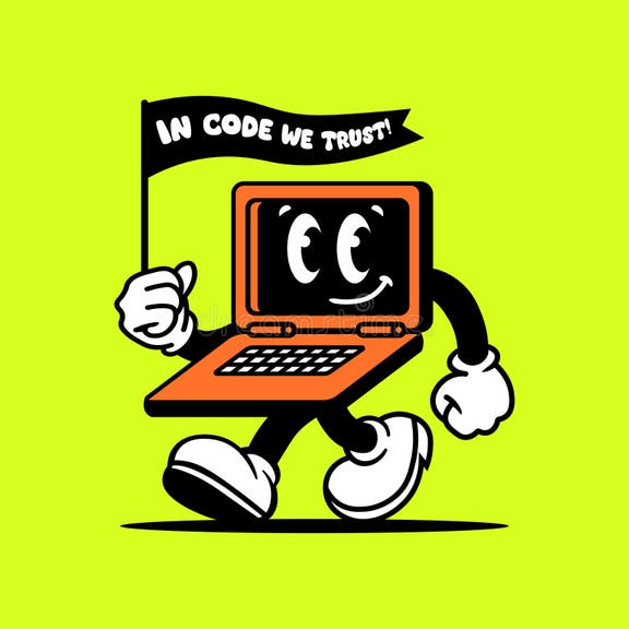 In code we trust stock vector. Illustration of banner - 331436310