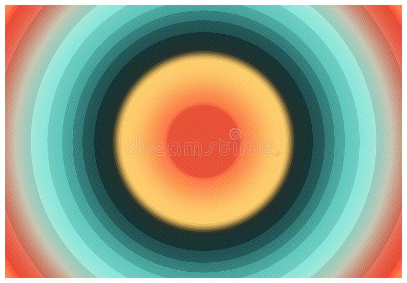 Vintage Cartoon Vector Art Retro Abstract Texture with Spinning Circle ...