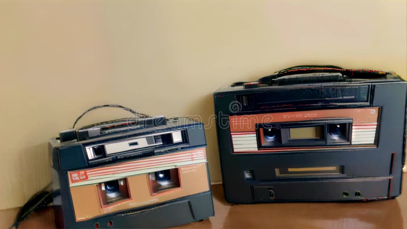 Vintage Cassette Recorders on Display Stock Video - Video of ...