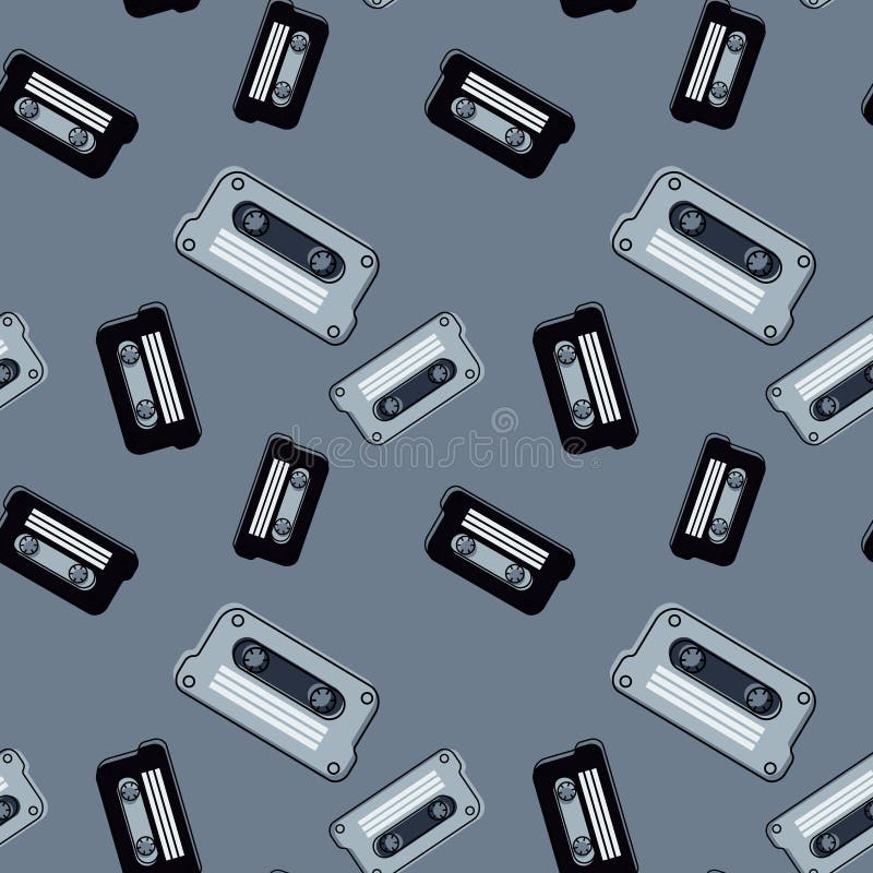 Vintage Cassette Colour Tapes Illustration Stock Vector - Illustration ...