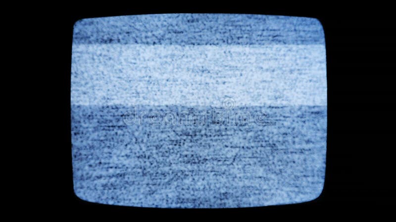 Vintage Cathode-Ray Tube Monochrome 4:3 TV with Static Noise Glitch ...