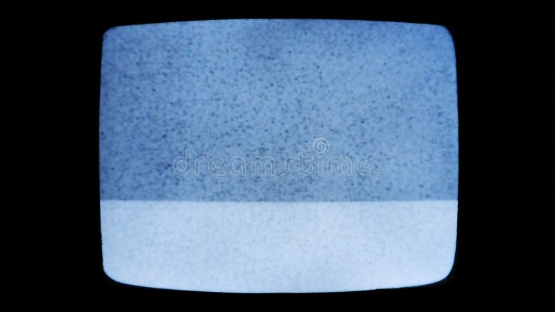 Vintage Cathode-Ray Tube Monochrome 4:3 TV with Static Noise Glitch ...