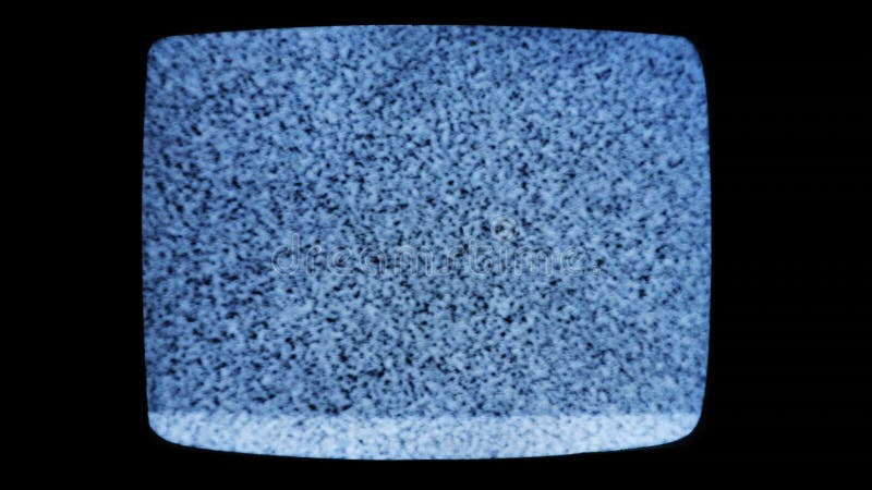 Vintage Cathode-Ray Tube Monochrome 4:3 TV with Static Noise Glitch ...