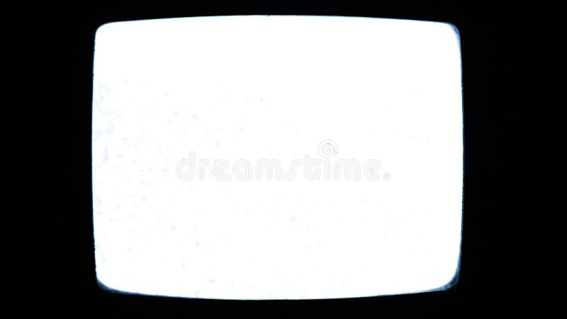 Vintage Cathode-Ray Tube Monochrome 4:3 TV with Static Noise Glitch ...