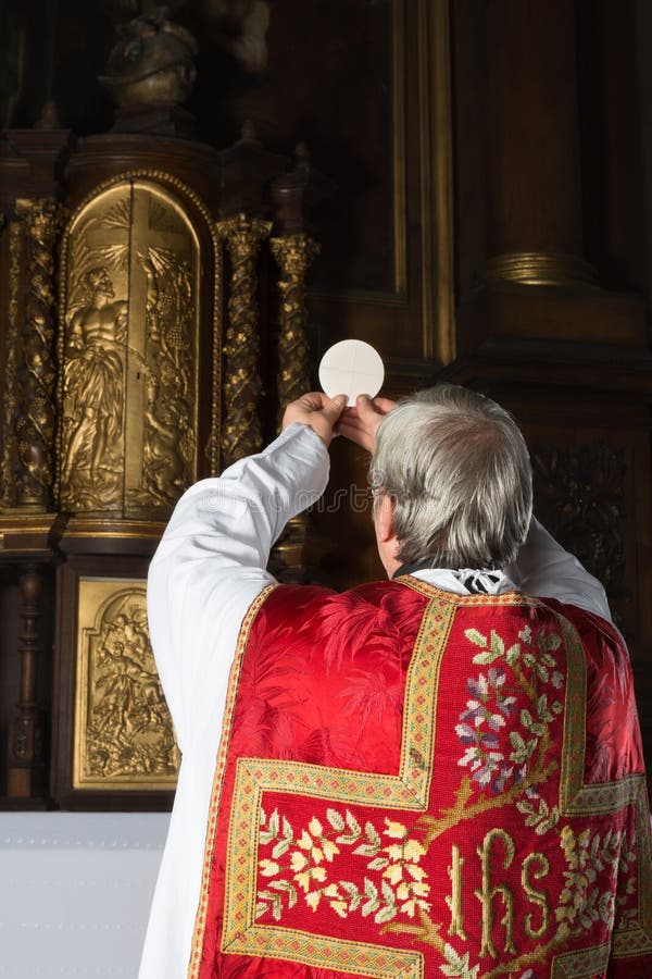Vintage catholic mass stock image. Image of praying, consecration ...