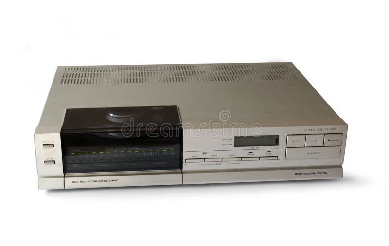 Vintage CD player stock image. Image of player, listen - 45880899