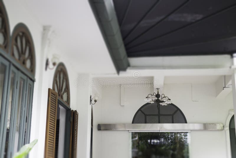 Vintage Ceiling House Interior Design Stock Image - Image of penthouse ...