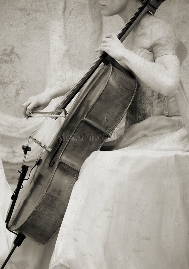 Vintage cello stock photo. Image of dress, human, occupation - 9548454