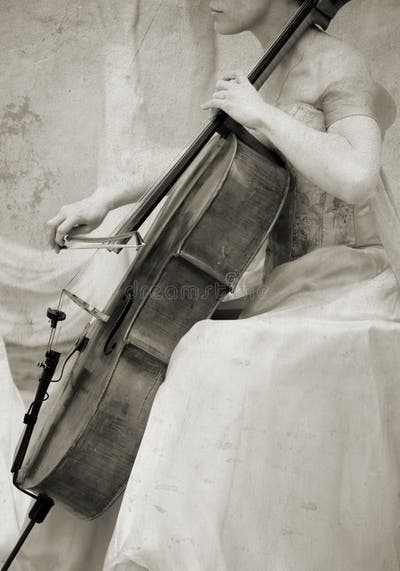 Vintage cello stock photo. Image of dress, human, occupation - 9548454