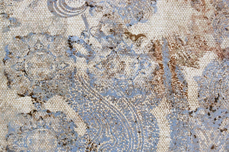 Vintage Ceramic Tile Surface with Detailed Artistic Patterns and Worn ...