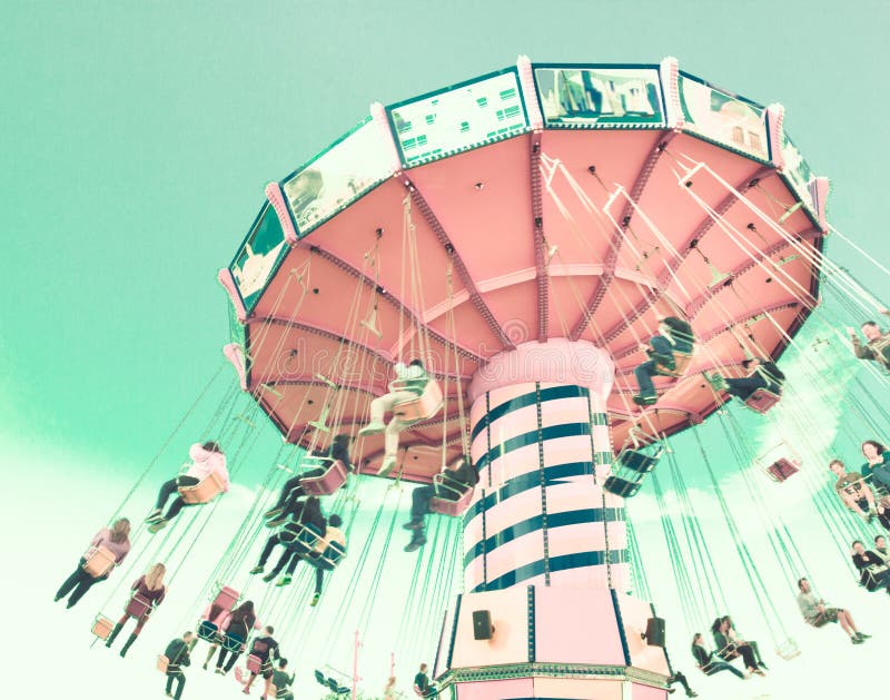 Swing ride at fair stock image. Image of relaxation, kids - 43744947