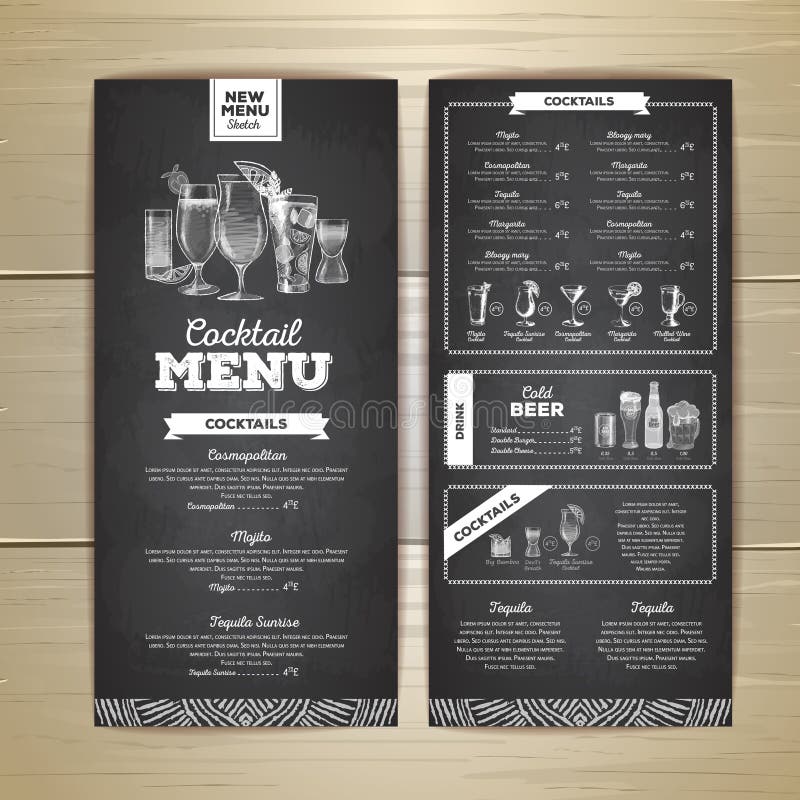 Cocktail Menu Design Background Stock Vector Illustration Of Identity Graphic 21836262