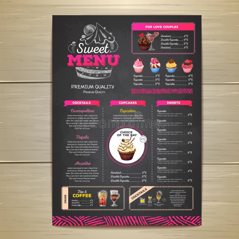 Food Related Typography Quote with Cupcake, Hand Drawn Lettering Text ...