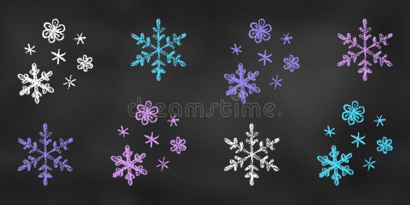 Vintage Chalk Drawn Sketch. Set of Design Elements Compositions from ...