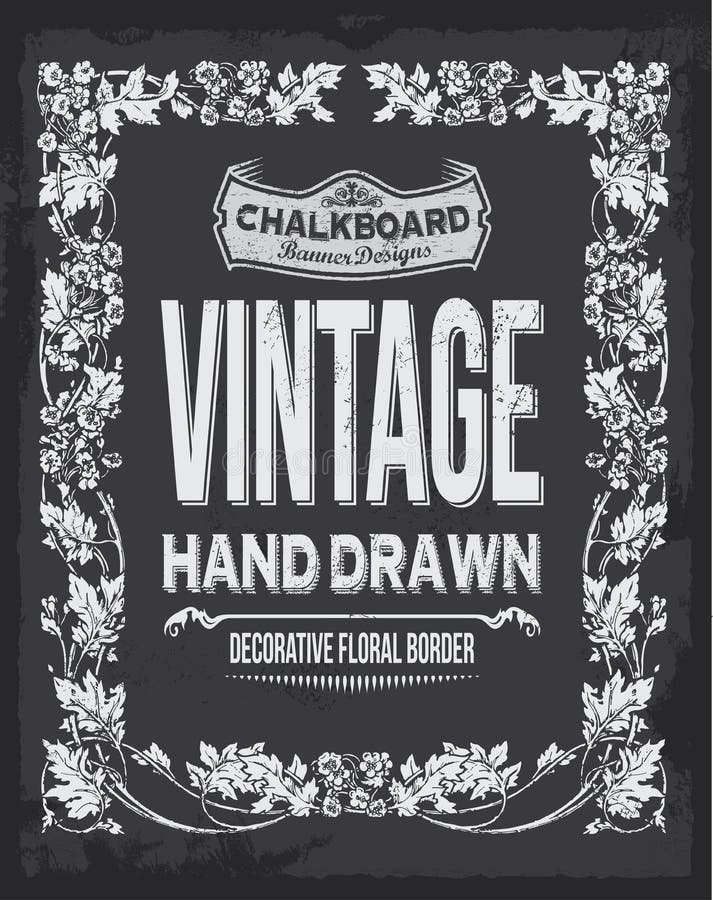 Vintage Chalkboard Banner Frames Stock Vector - Illustration of border ... Vintage Chalkboard Banner Frames Stock Vector - Illustration of border ...