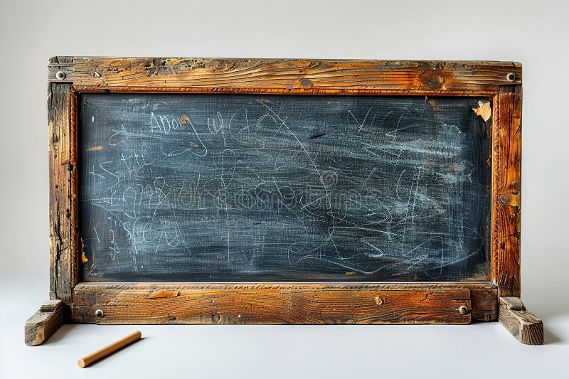 Vintage Chalkboard with Handwritten Notes Stock Illustration ...