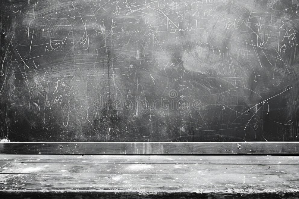 Vintage Chalkboard Texture with Scribbles and Copy Space Stock ...