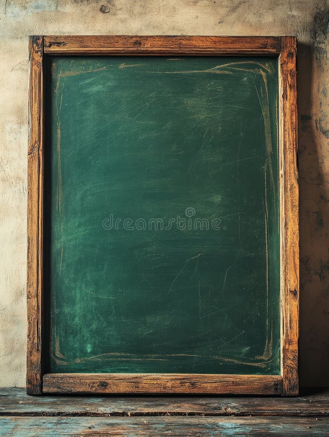 Vintage Chalkboard with a Wooden Frame Stock Image - Image of ...