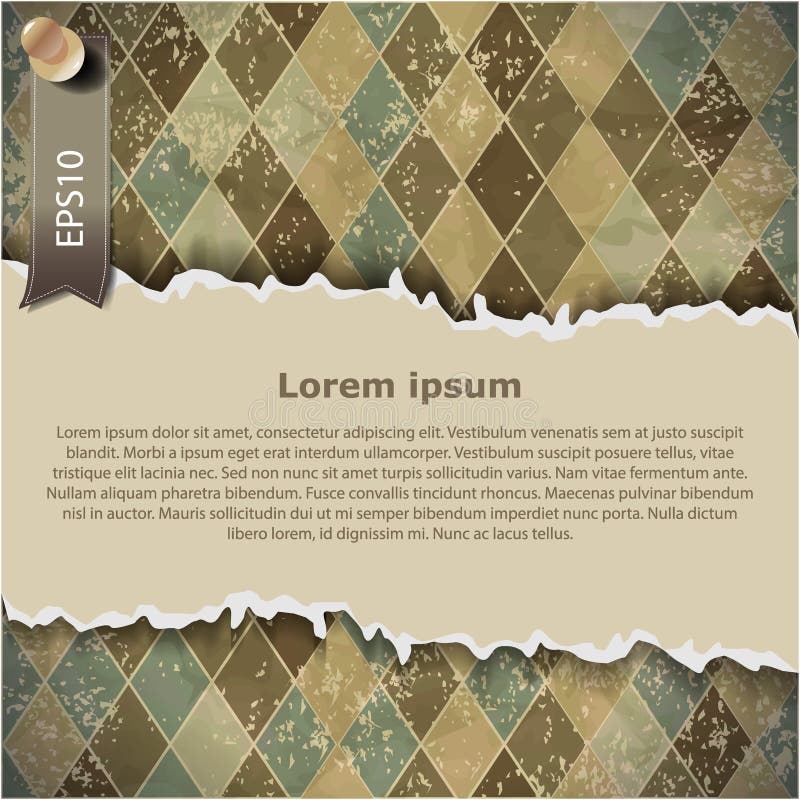 Vintage Checkered Background, with Space for Your Text Stock Vector ...