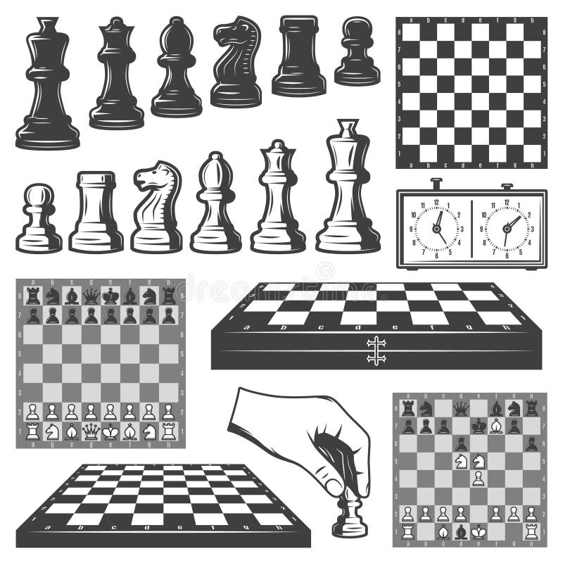 Chess Set Game Pieces Line Drawing 3D Stock Vector - Illustration of ... Chess Set Game Pieces Line Drawing 3D Stock Vector - Illustration of ...