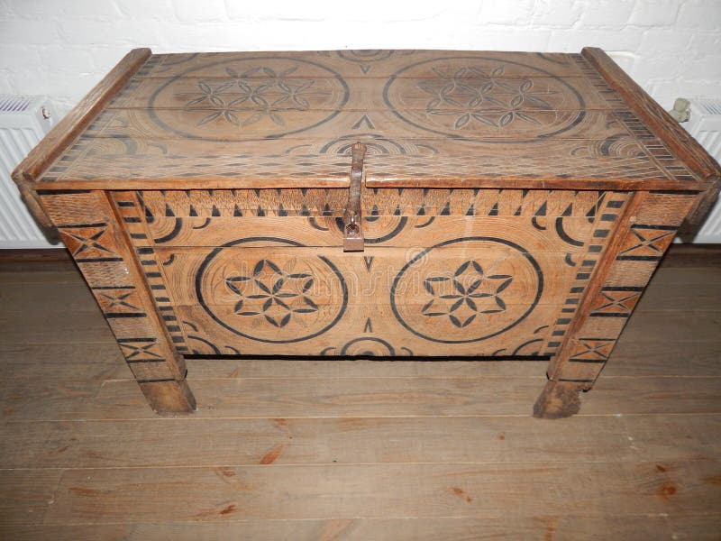 Vintage Chest for Clothes from the Wardrobe Stock Image - Image of ...