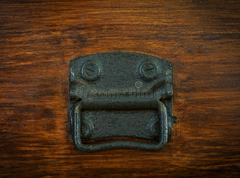 Vintage chest side handle. stock image. Image of bailed - 80118675