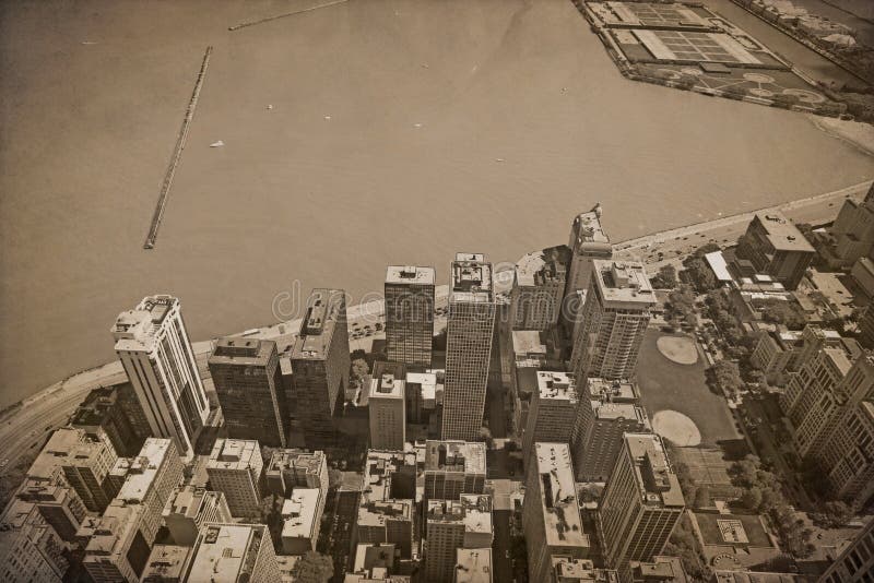 Vintage map of Chicago stock photo. Image of metropolis - 23262502