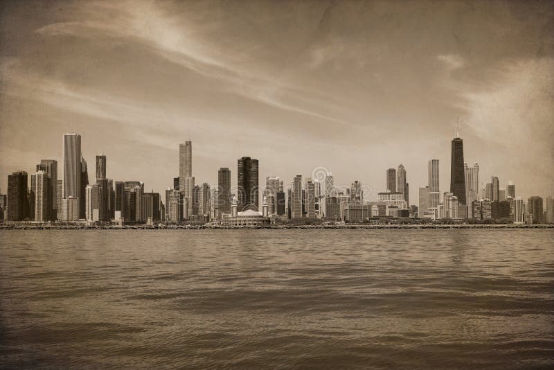 Old Chicago Skyline