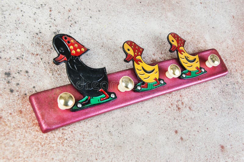 Vintage Children Coat Rack Duck Stock Image - Image of plastic ...