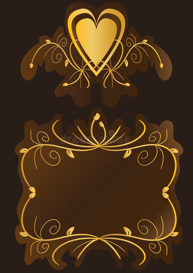 Vintage Chocolate Gold_eps stock vector. Illustration of banner - 20037777