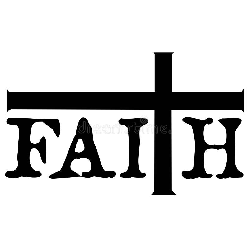 Vintage Christian Faith Cross Vector Illustration Stock Vector ...