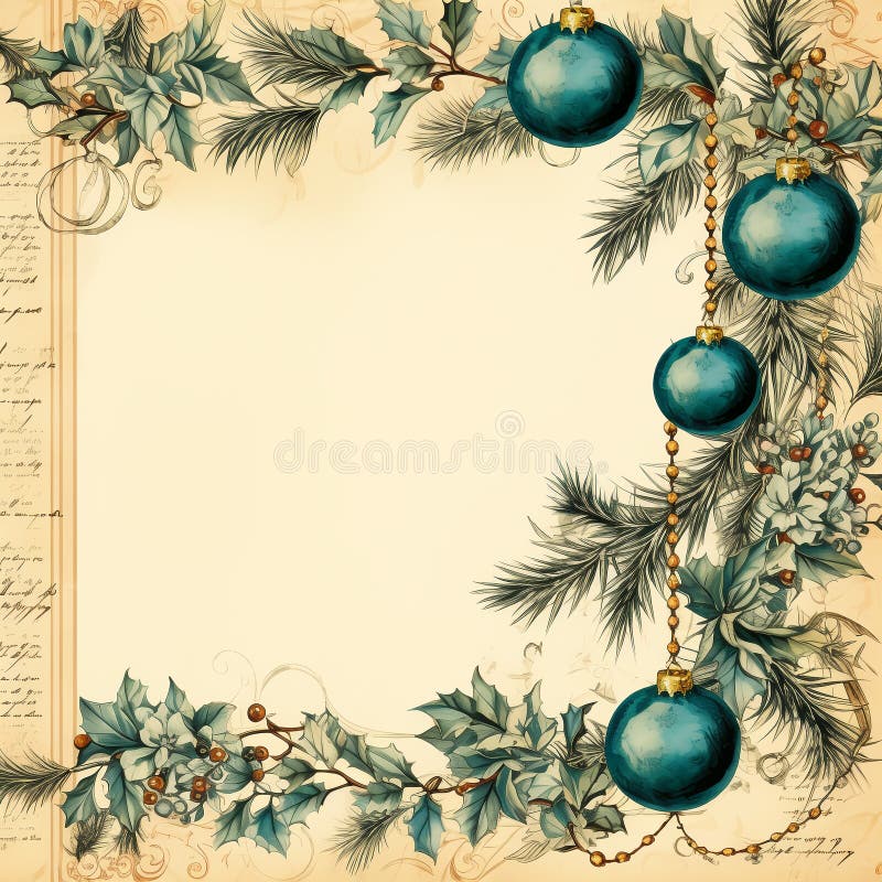 Vintage Christmas Card. Xmas Card. AI Generated Stock Illustration ...