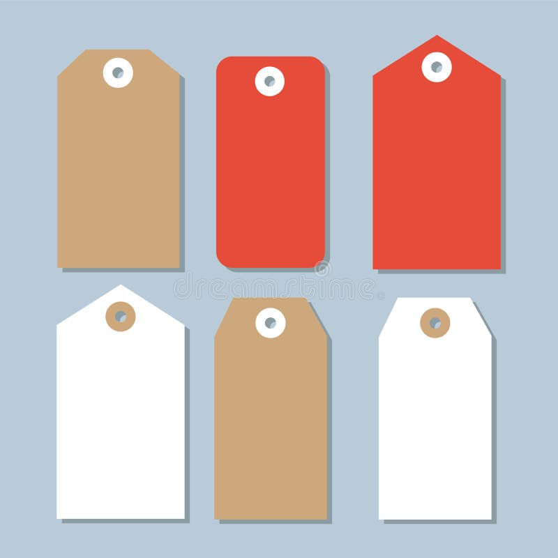 Vintage Christmas Gift Tags Set. Simple Blank Labels Ready To Print ...