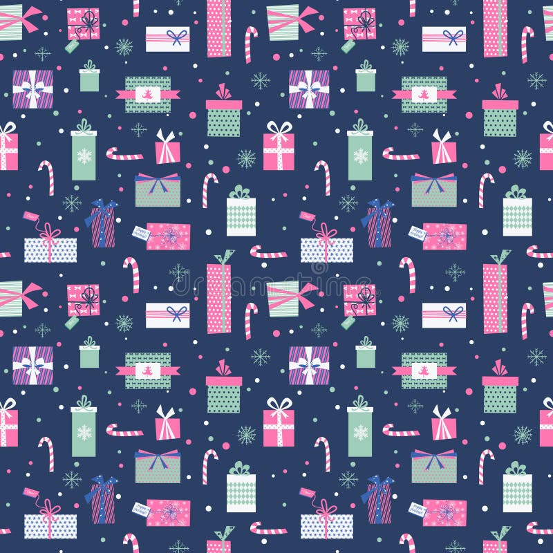 Vintage Christmas Gifts Background Stock Vector - Illustration of gift ...