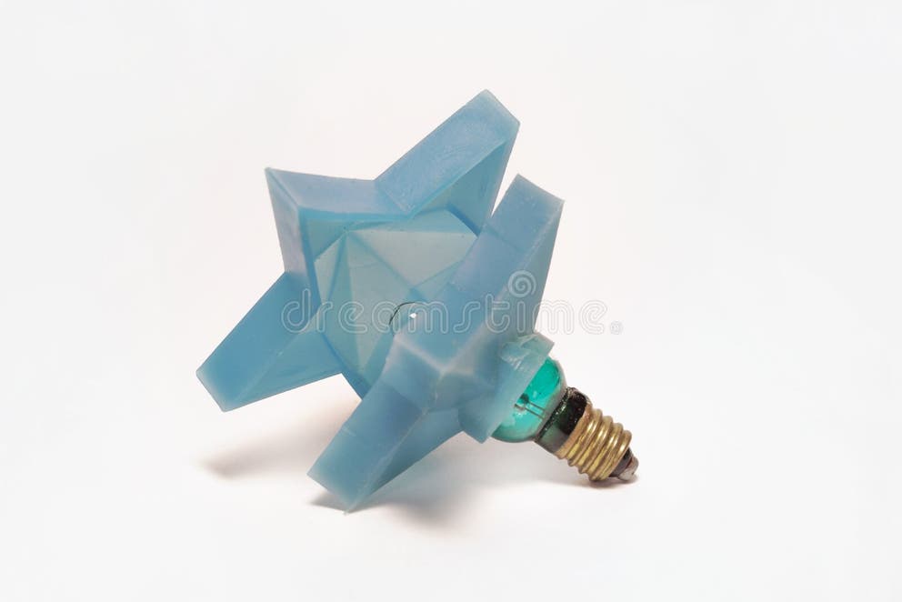 Vintage Christmas Tree Garland. Flashlight in Star Shape Stock Photo ...