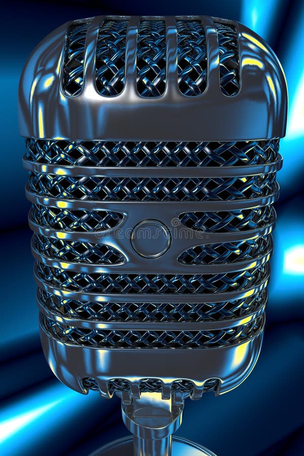 Vintage Studio Microphone. 3D Render Editorial Photo - Illustration of ...