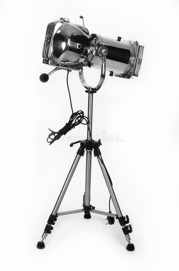 1963 Vintage Chrome Studio Lighting, Theatre Spot Light on Tripod Stand ...