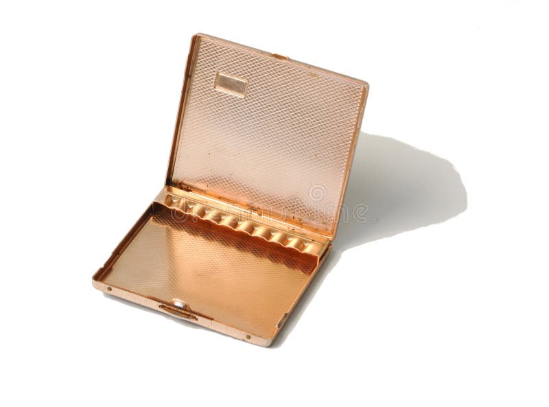 Vintage cigarette cases stock image. Image of isolated - 14749297
