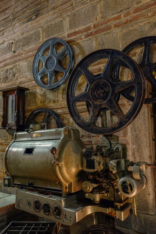 Vintage Cinematograph Machine Close Up View Stock Image - Image of idea ...