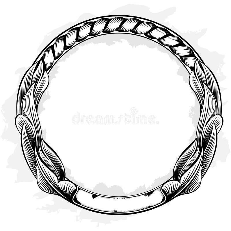 Vintage circle frame stock vector. Illustration of fashion - 8971385