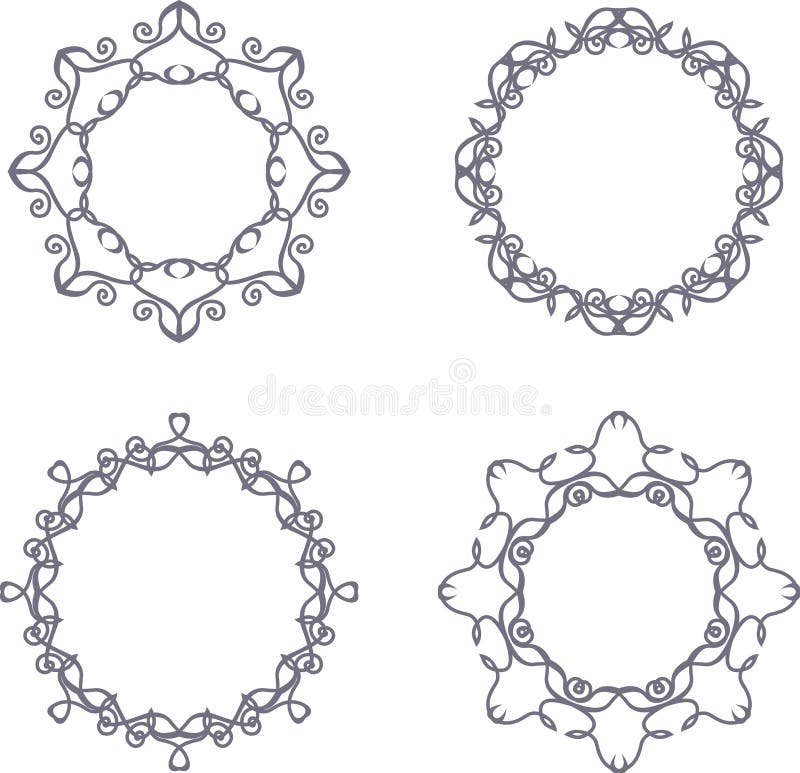 Vintage circle frame stock vector. Illustration of curve - 47149787